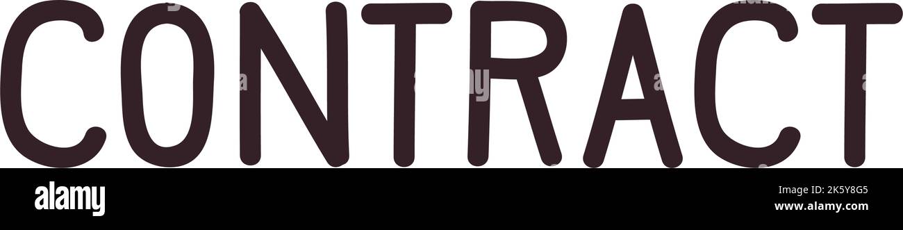 contract text lettering Stock Vector Image & Art - Alamy