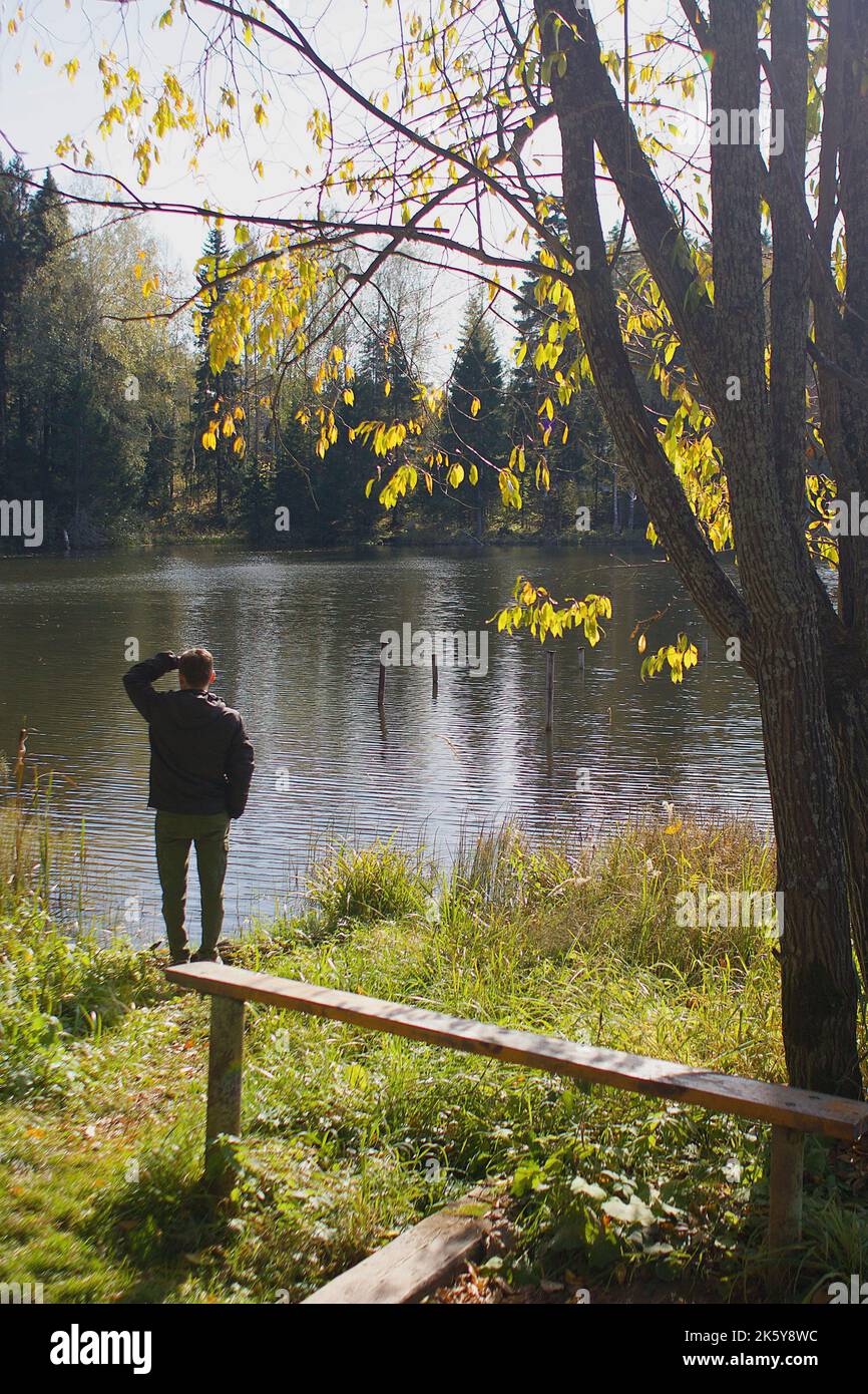 Man looking at river hi-res stock photography and images - Alamy