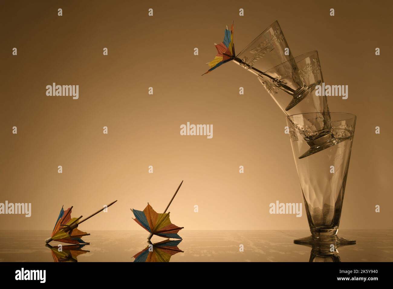 Various sizes of crystal glassware Stock Photo - Alamy