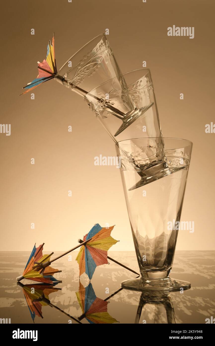 Various sizes of crystal glassware Stock Photo - Alamy