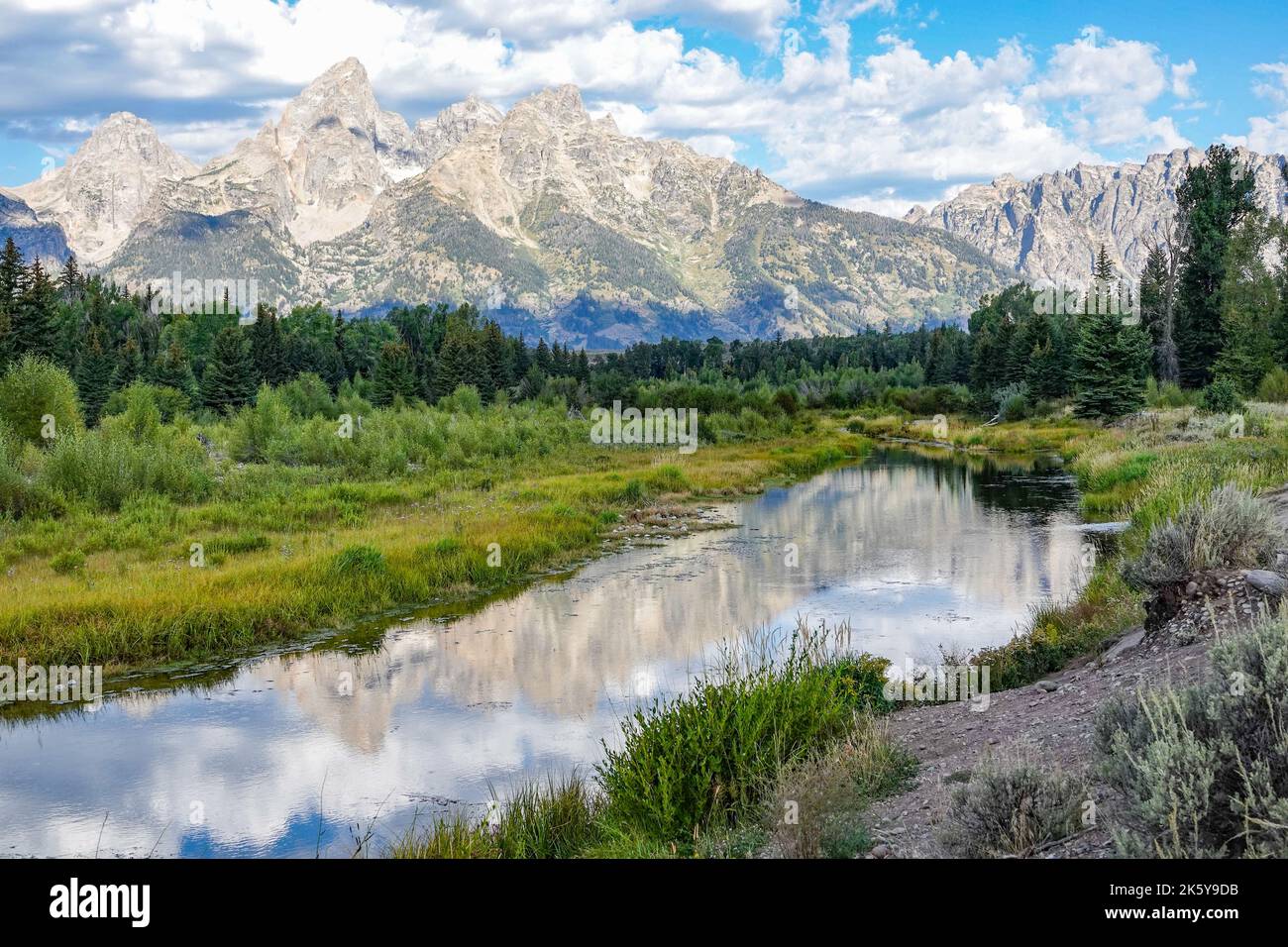 Grand Tetons National Park, Wyoming, USA. Scenic view of Grand Tetons ...