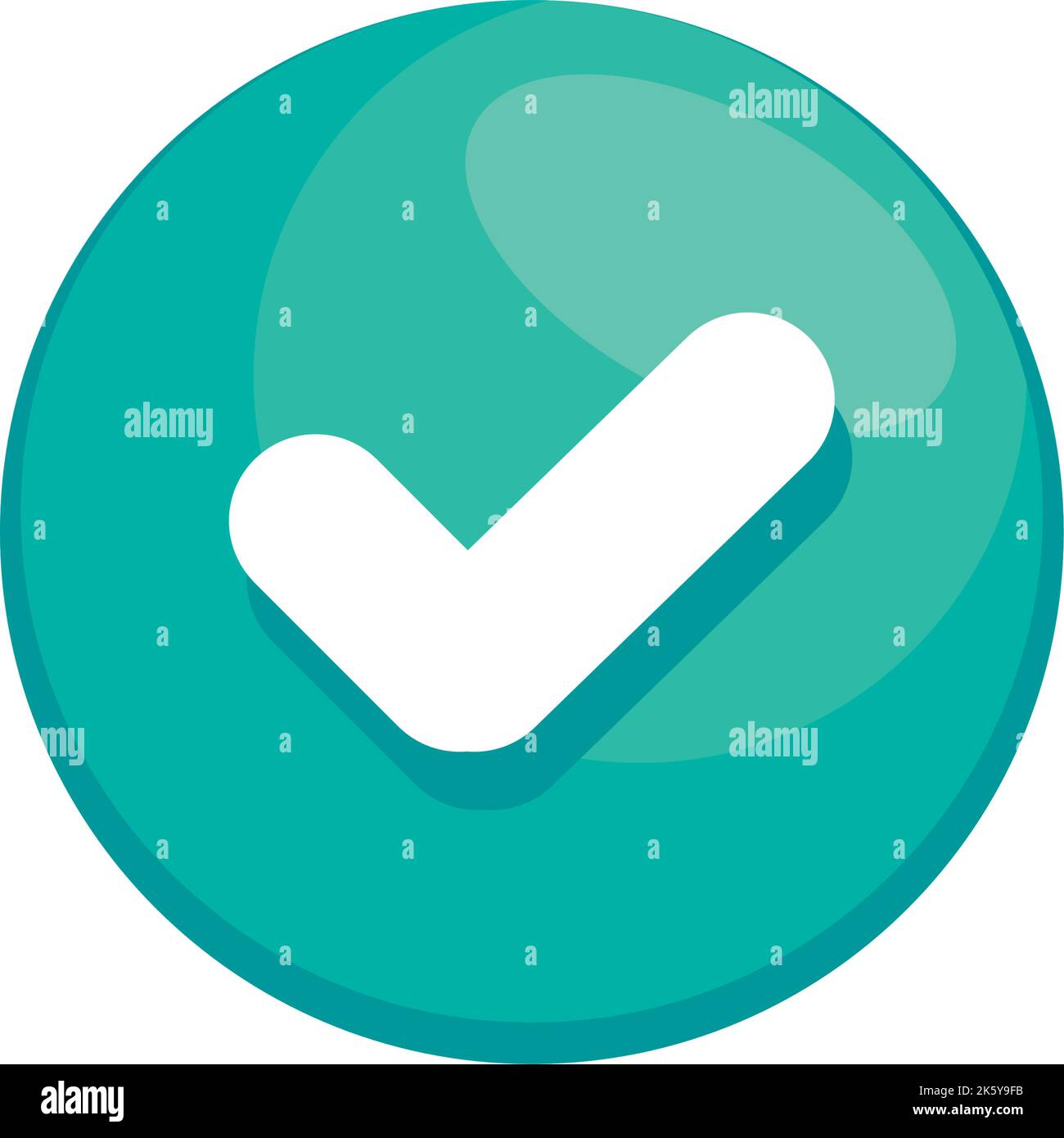 check symbol button Stock Vector Image & Art - Alamy