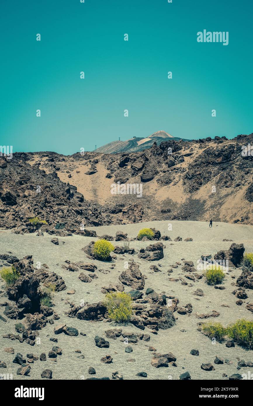 incredible lunar landscape, views of Teide from the Mina de San José ...