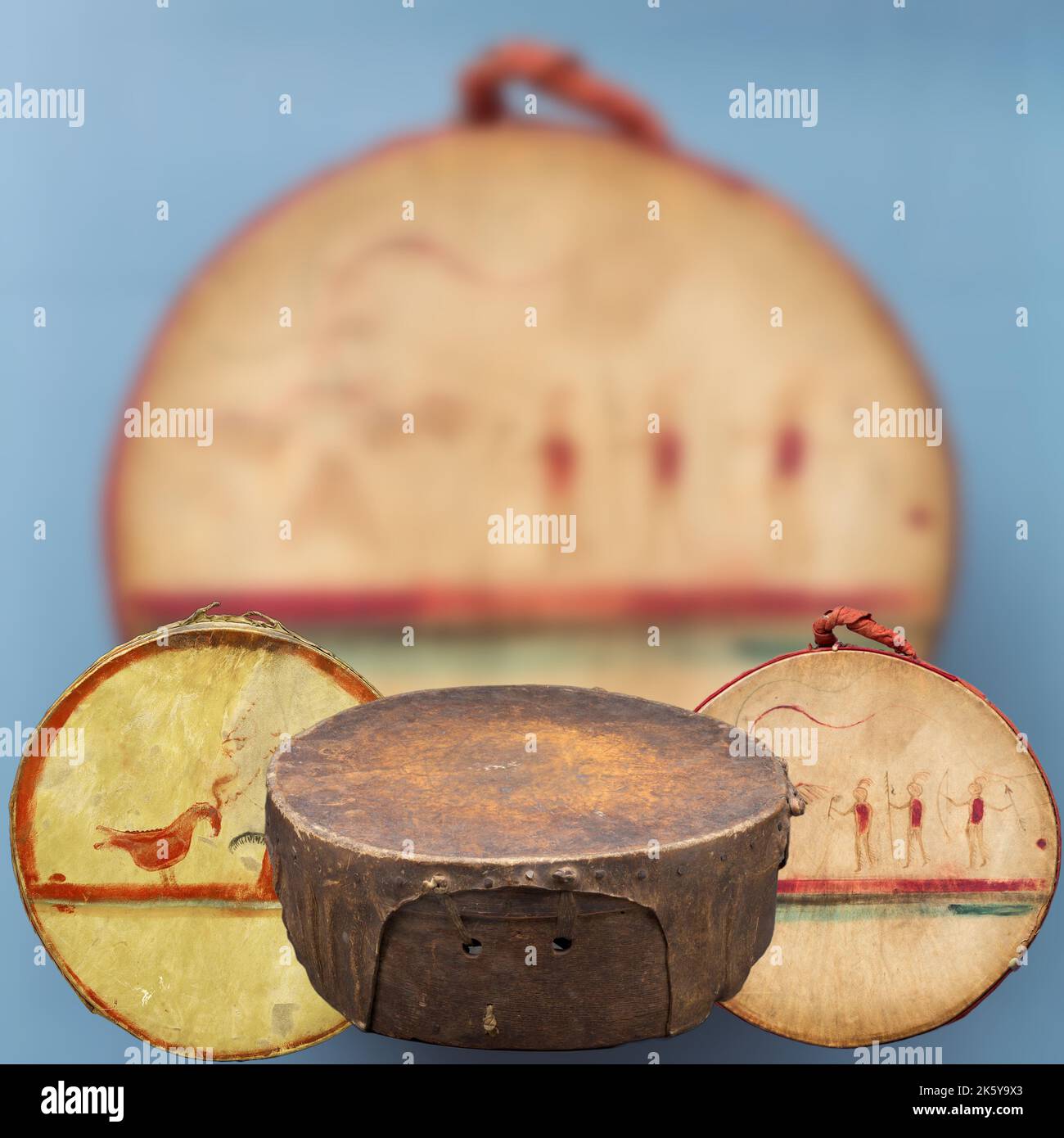 Native American Art - Drums Stock Photo - Alamy