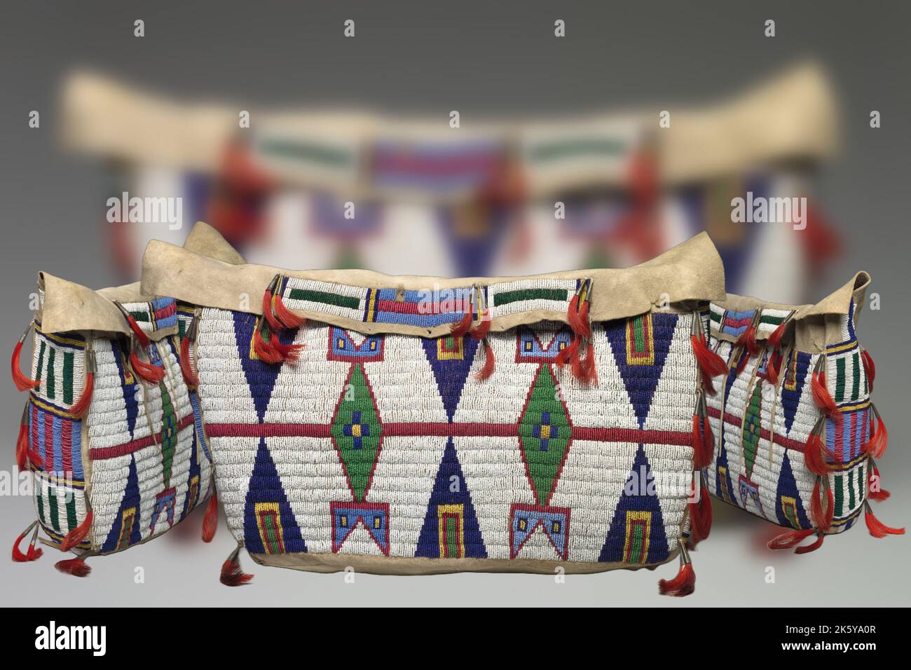 Native American Art- Beautiful Multicolored Storage Bag of the Sioux ...