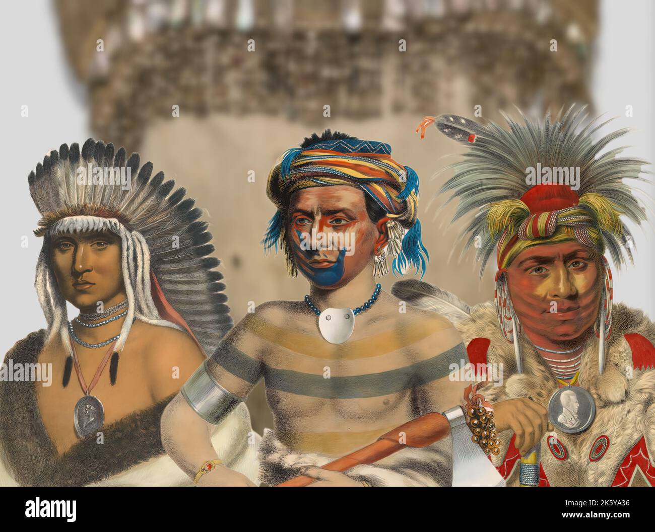 Native American Culture - Chiefs of the Ioway, Pawnee and Fox Indian ...