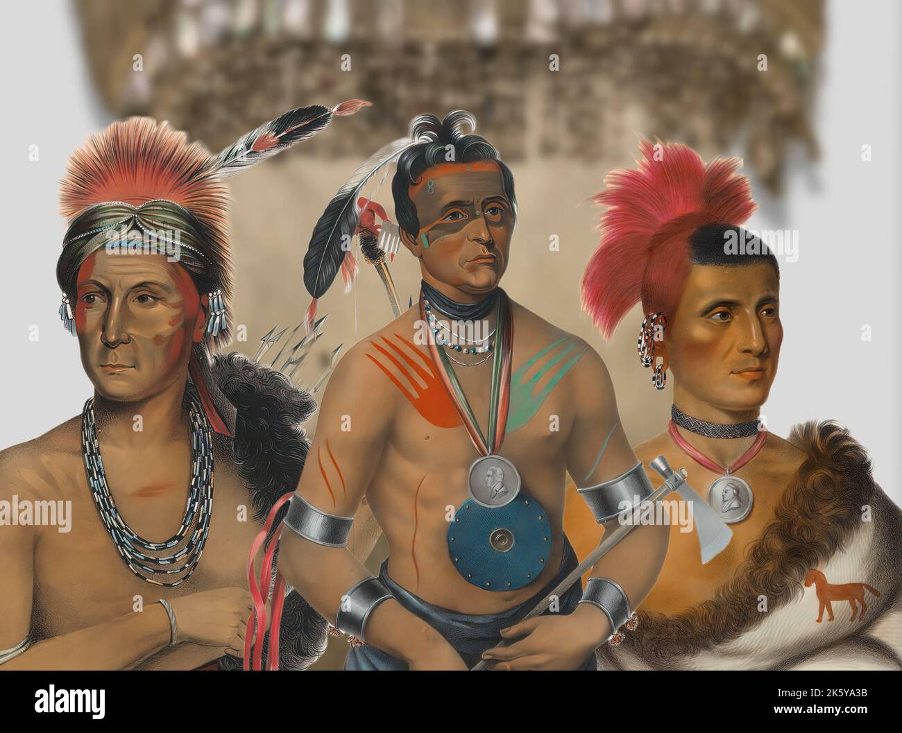 Native American Culture - Chiefs of the Pawnee, Fox, and Winnebago ...