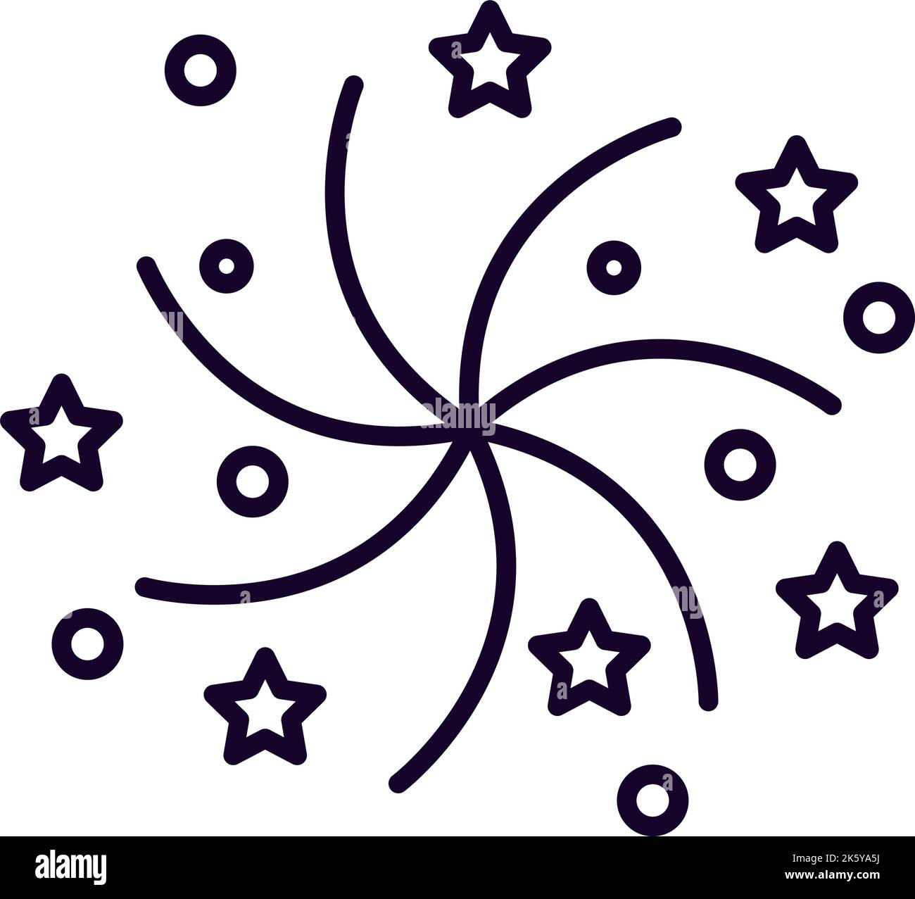 spiral with stars line Stock Vector Image & Art - Alamy
