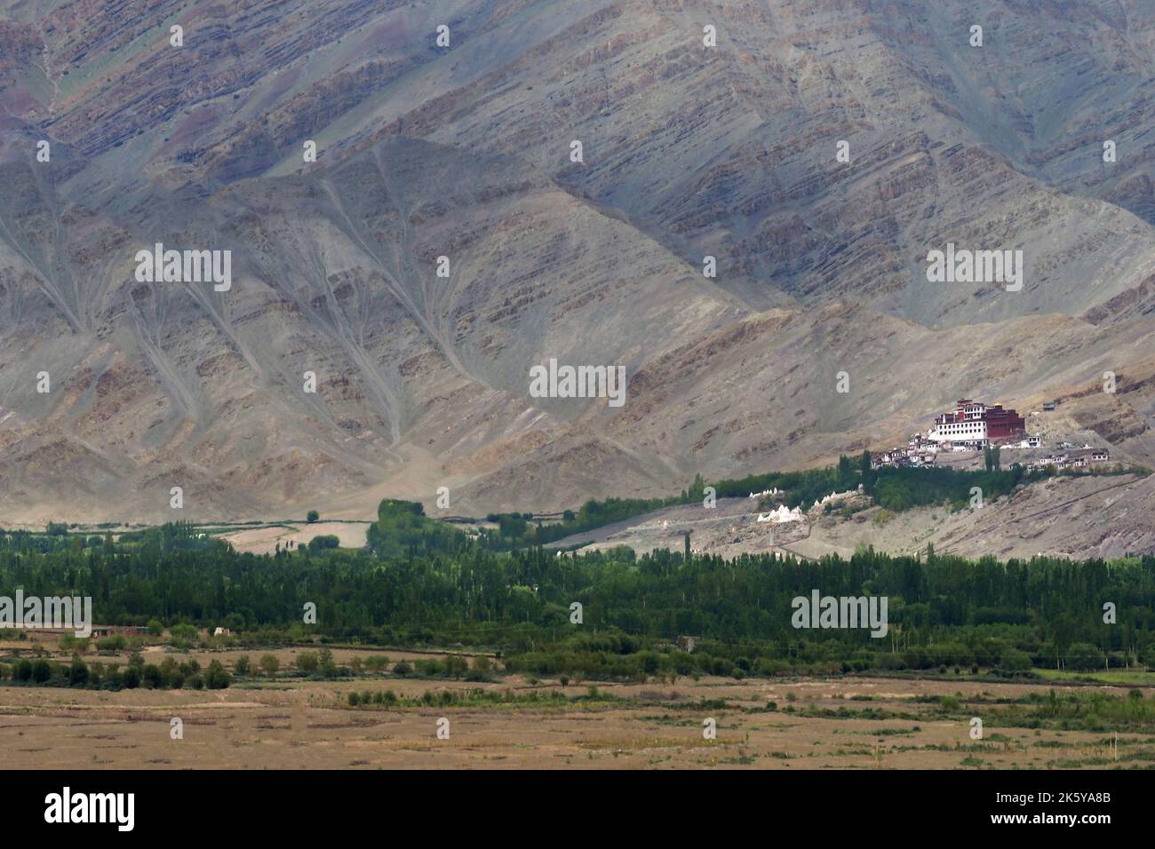 Buddhist monastery Masho in Ladakh mountains, Himalayas, North India ...