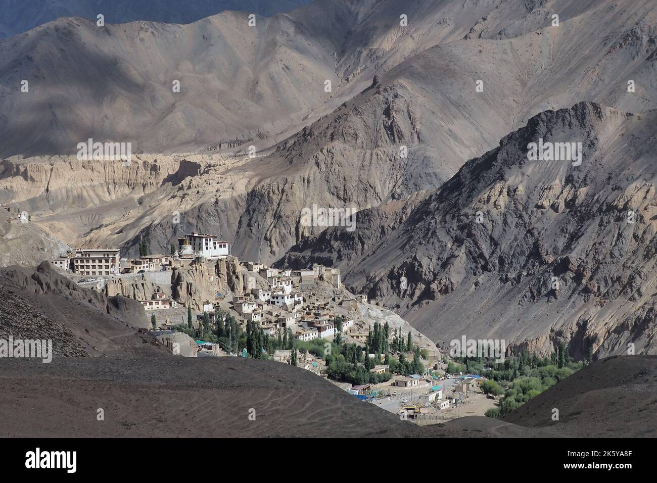 Buddhist monastery Lamayuru in Moon Earth mountains, Ladakh, North ...