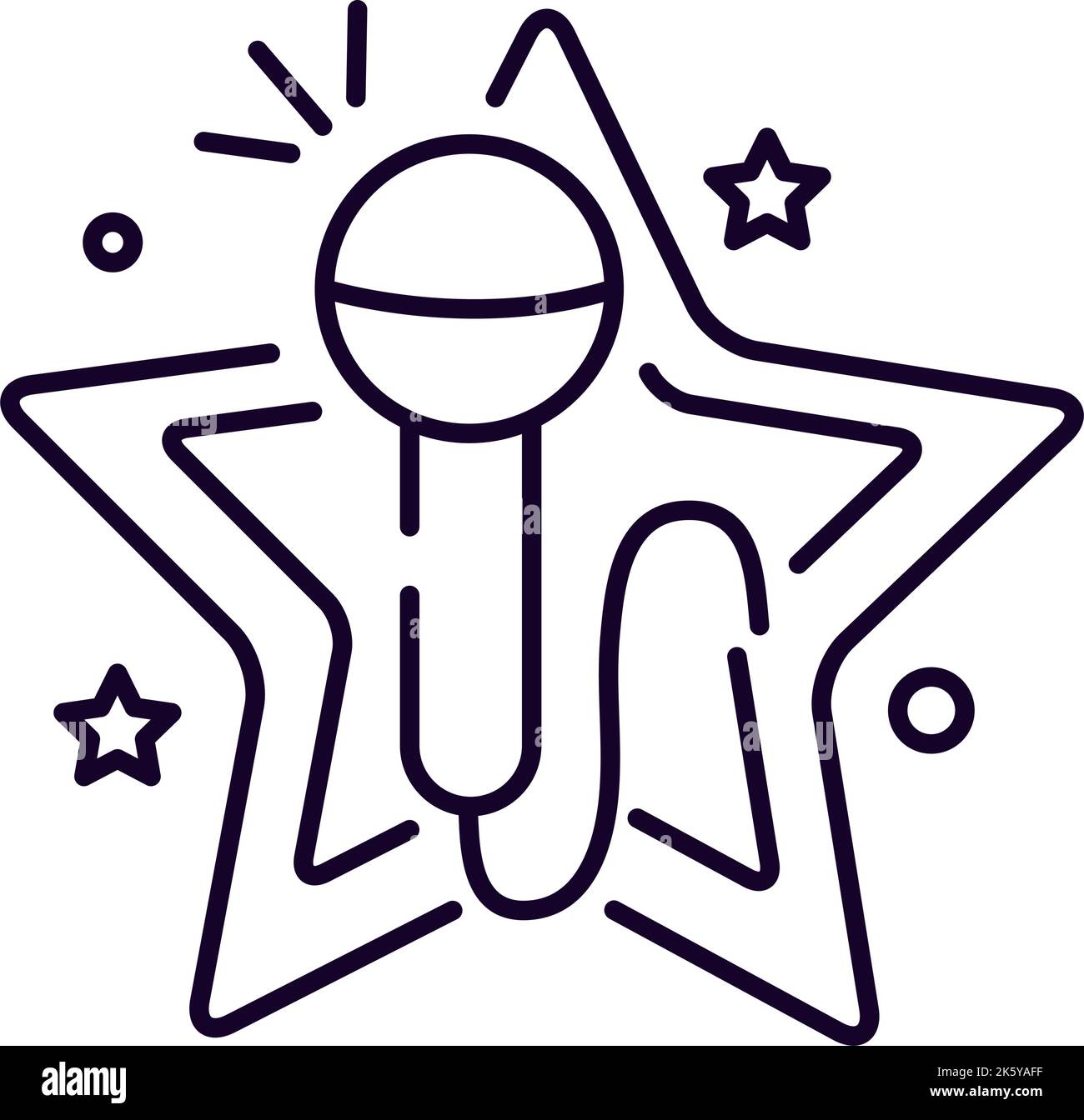 microphone with stars line Stock Vector Image & Art - Alamy