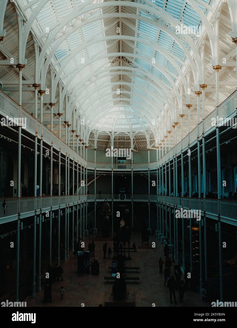 A vertical shot of the historic lobby of the National Museum of ...