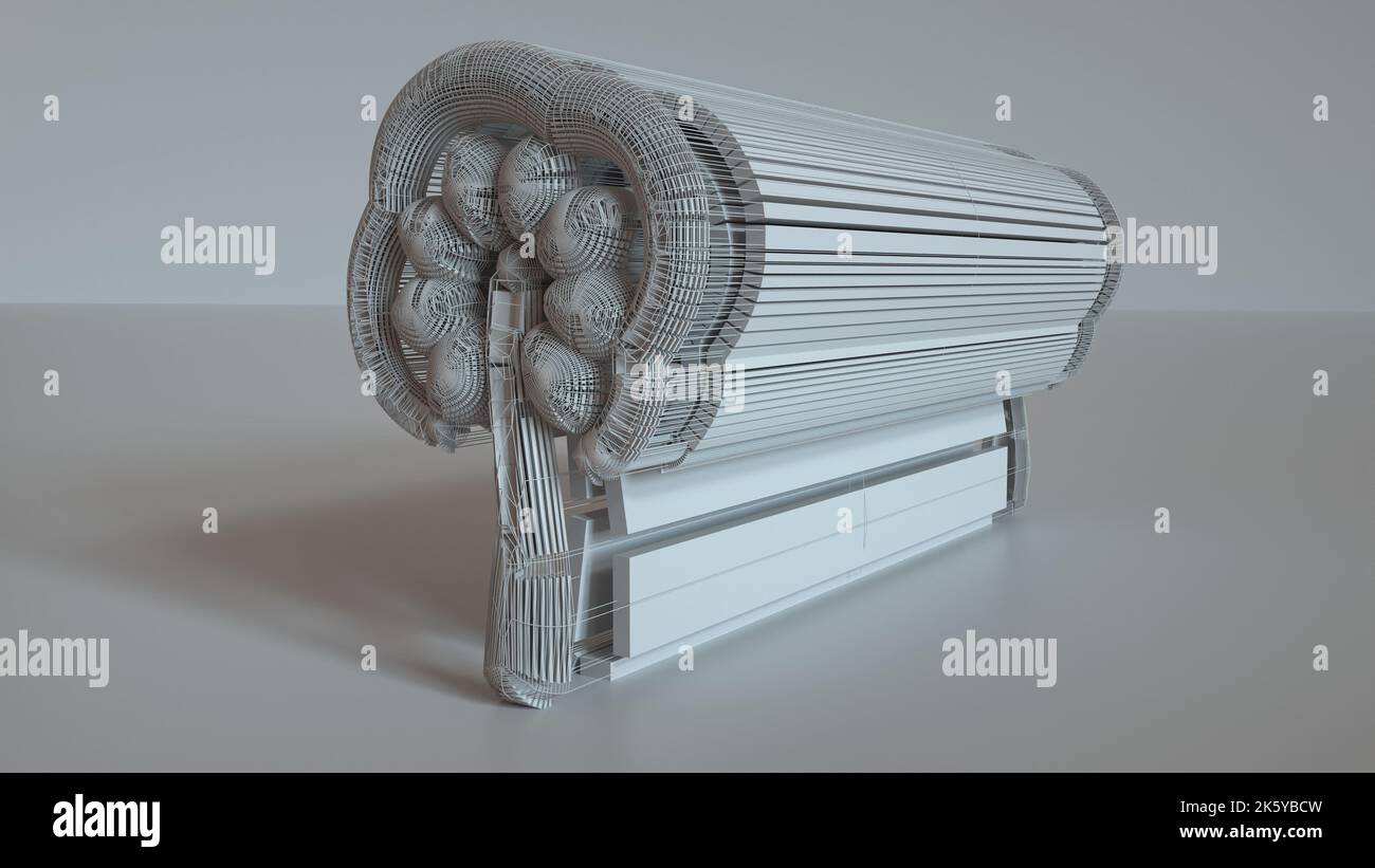 3D Illustration of a building based on the diagram of a tree. View the ...