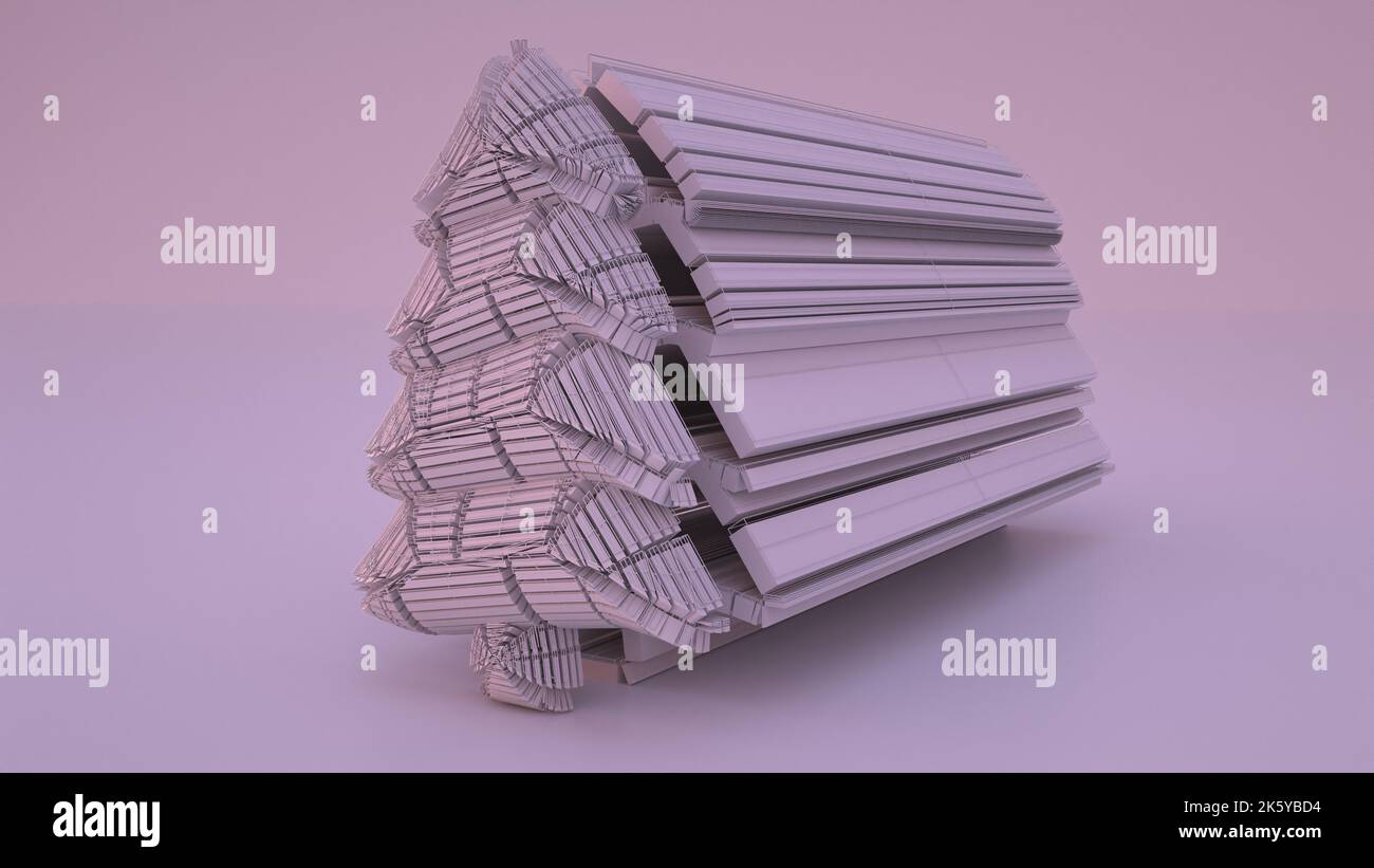 3D Illustration of a building based on the diagram of a tree. View the ...