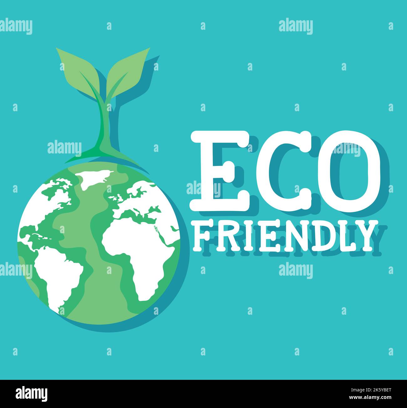 eco friendly lettering with earth Stock Vector Image & Art - Alamy