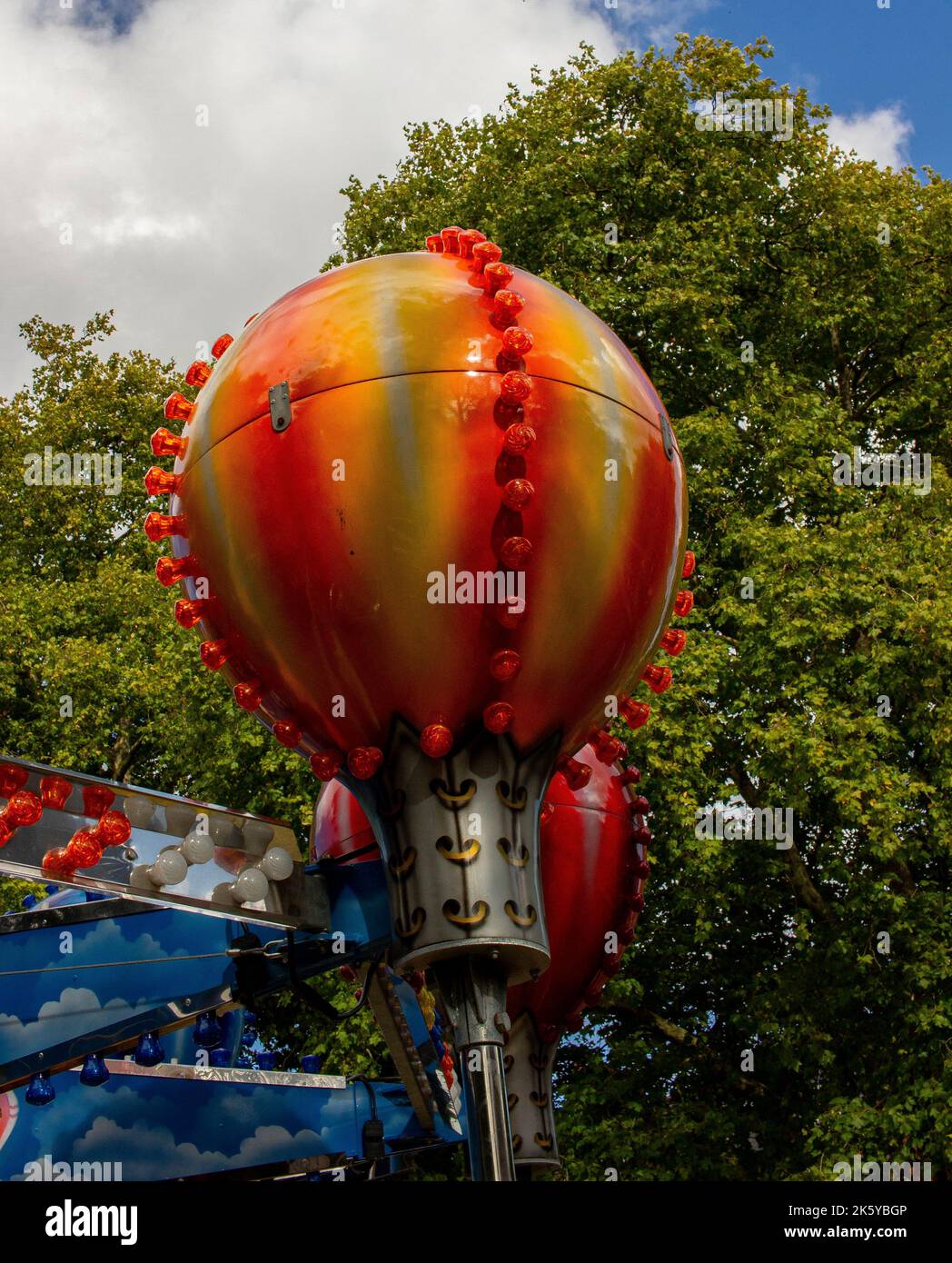 Multi-coured balloons at fairground at Parsons Green, West London, UK ...