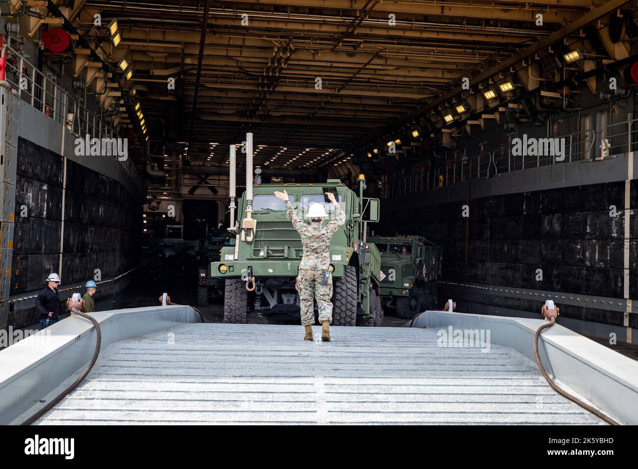 U.S. Marine Corps Gunnery Sgt. Ashley Eichelberger, assigned to the ...