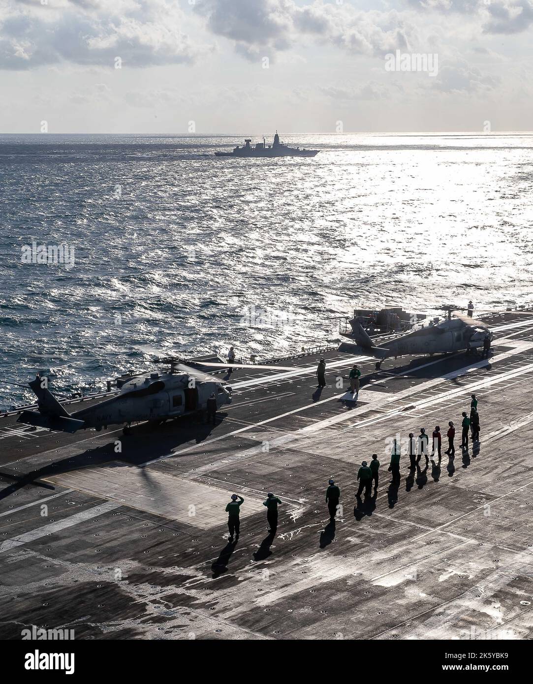 Sailors assigned to the "Tridents" of Helicopter Sea Combat Squadron ...