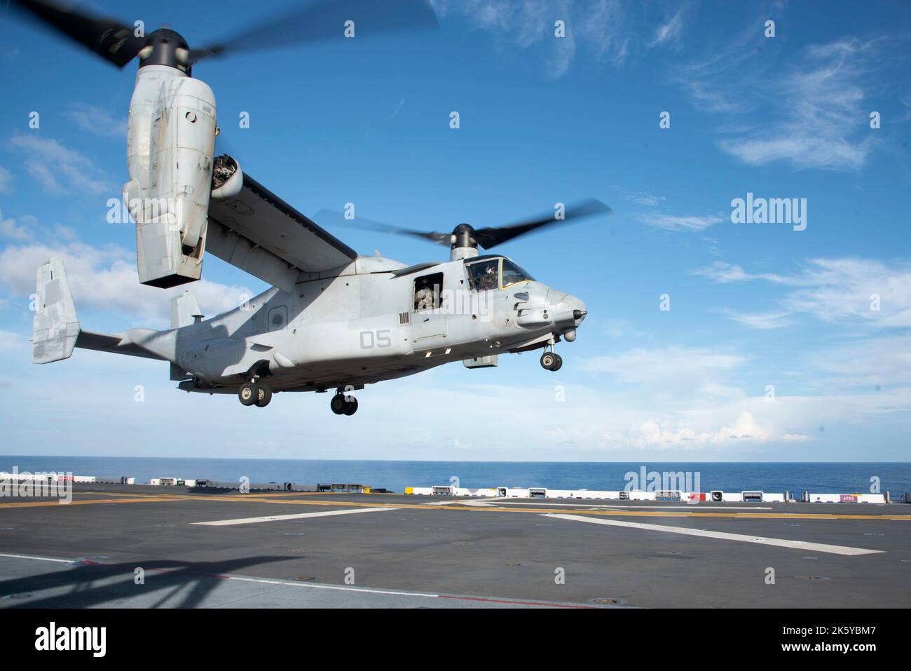 221009-N-XN177-1199 SOUTH CHINA SEA (Oct. 9, 2022) – An MV-22 Osprey ...
