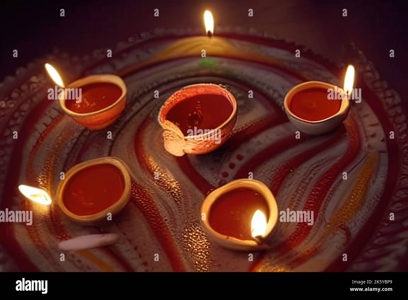 A closeup of Deepawali Diya of mud and clay to light for the Diwali ...