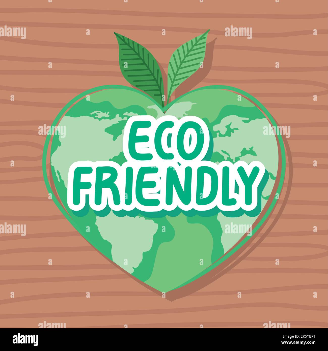 eco friendly lettering with heart earth Stock Vector Image & Art - Alamy