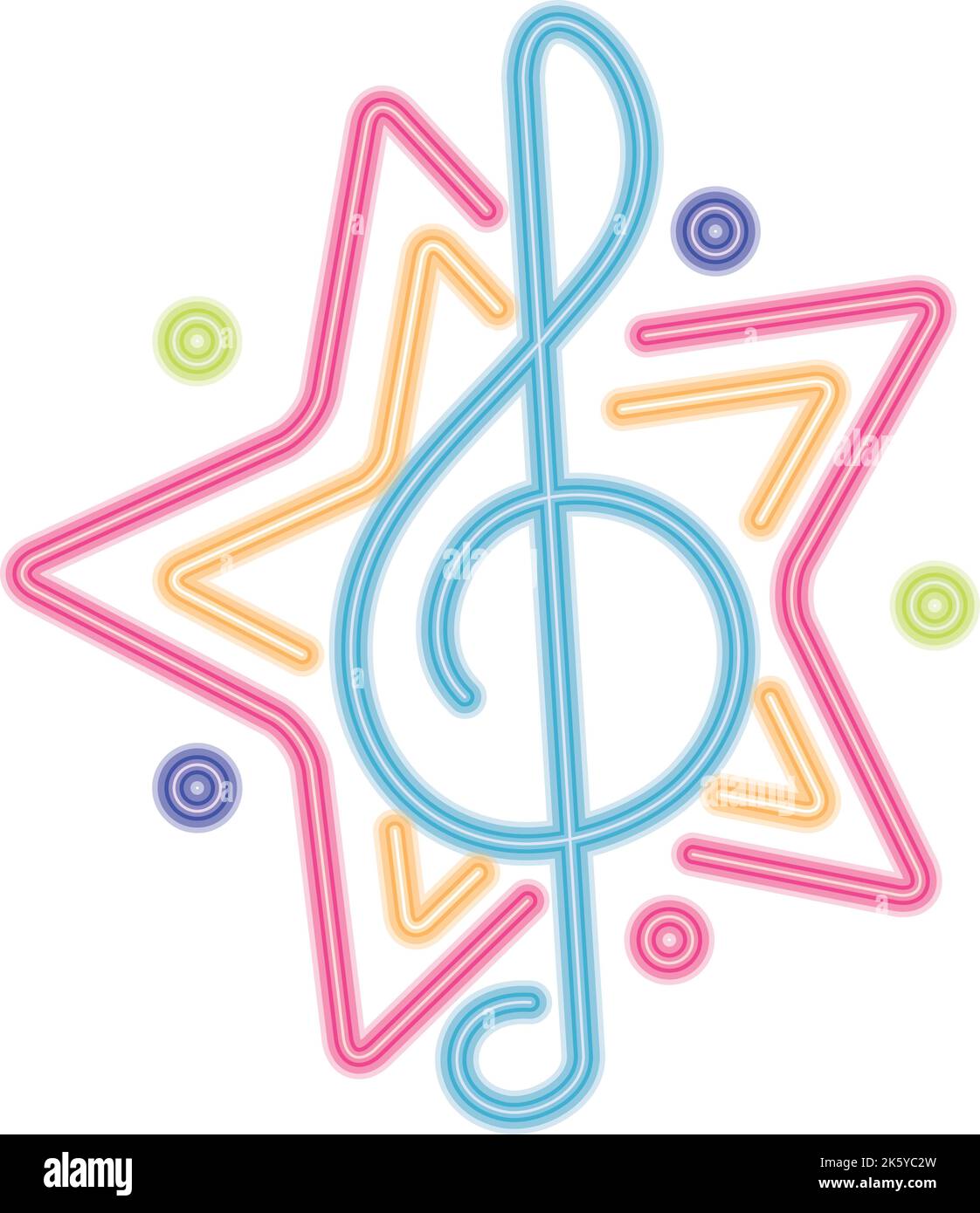 Music note in star Stock Vector Images - Alamy