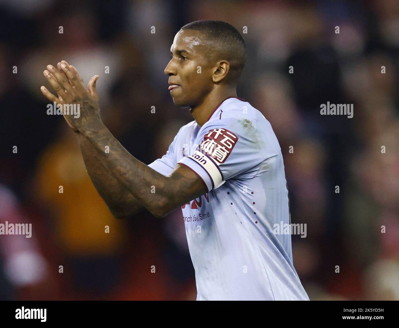 Nottingham, England, 10th October 2022. Ashley Young of Aston Villa ...