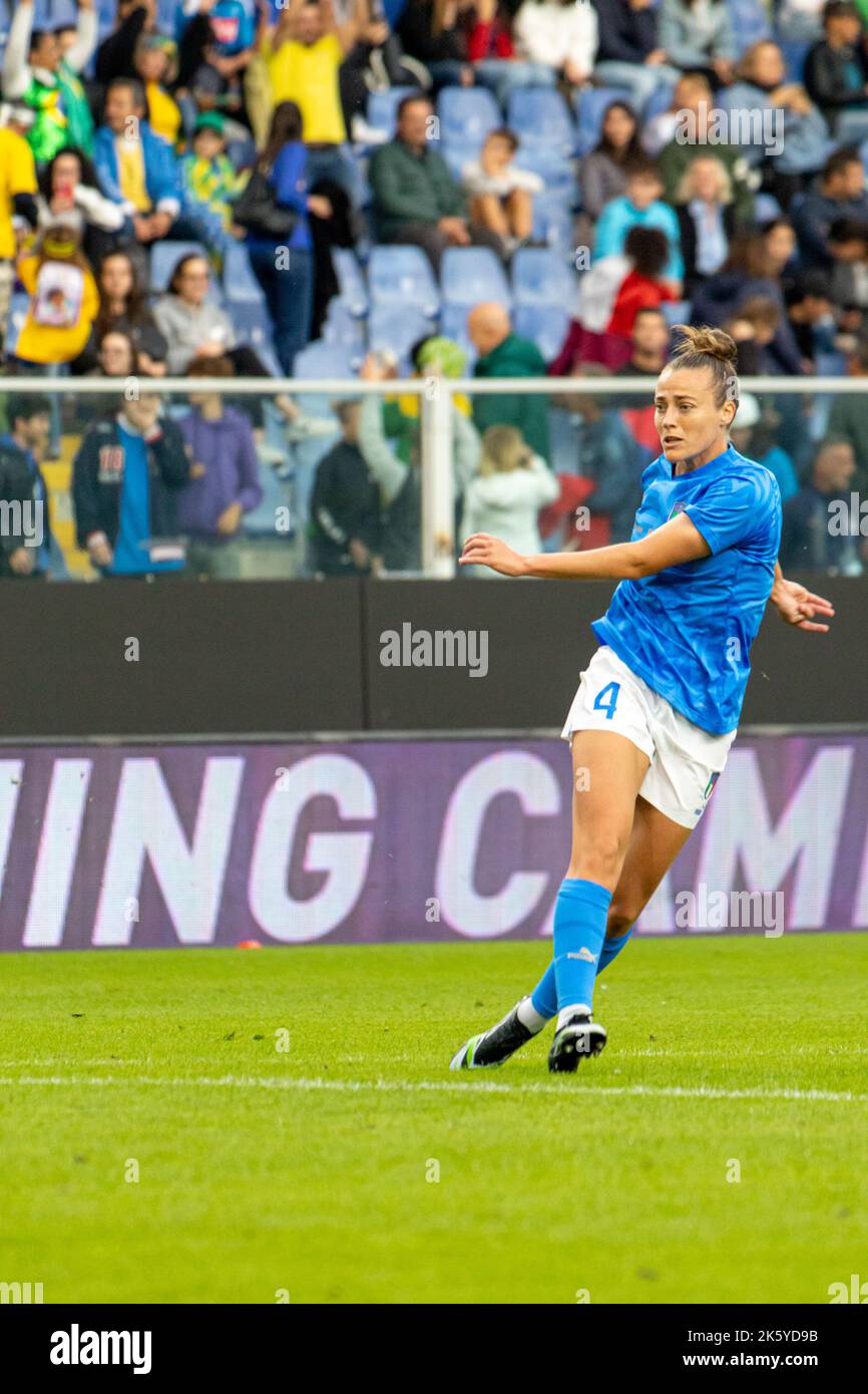 Genova, Italy. 10th Oct, 2022. Italy Aurora Galli Warming Up during ...