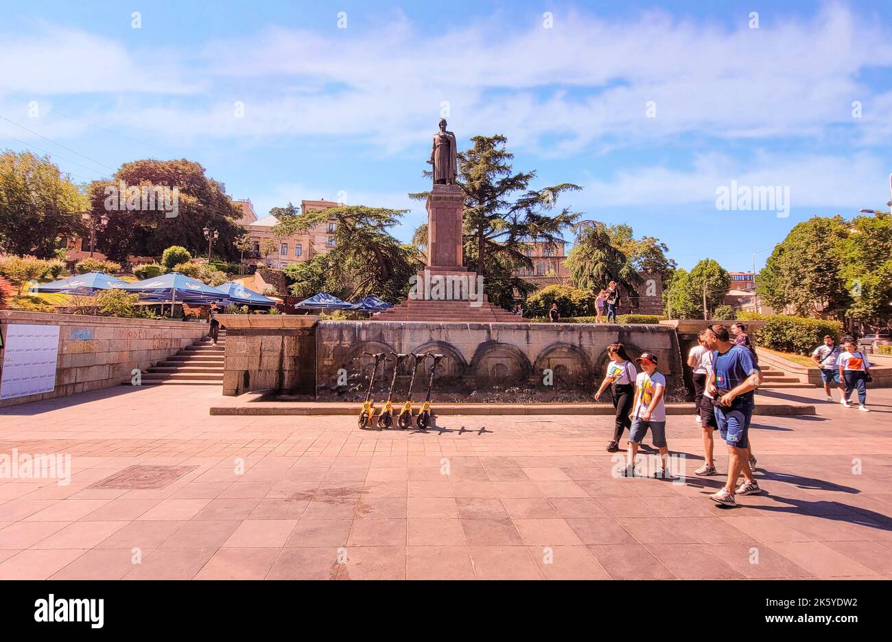 Tbilisi, Georgia - 07 23 2022: Hot summer day view on Shota Rustaveli ...