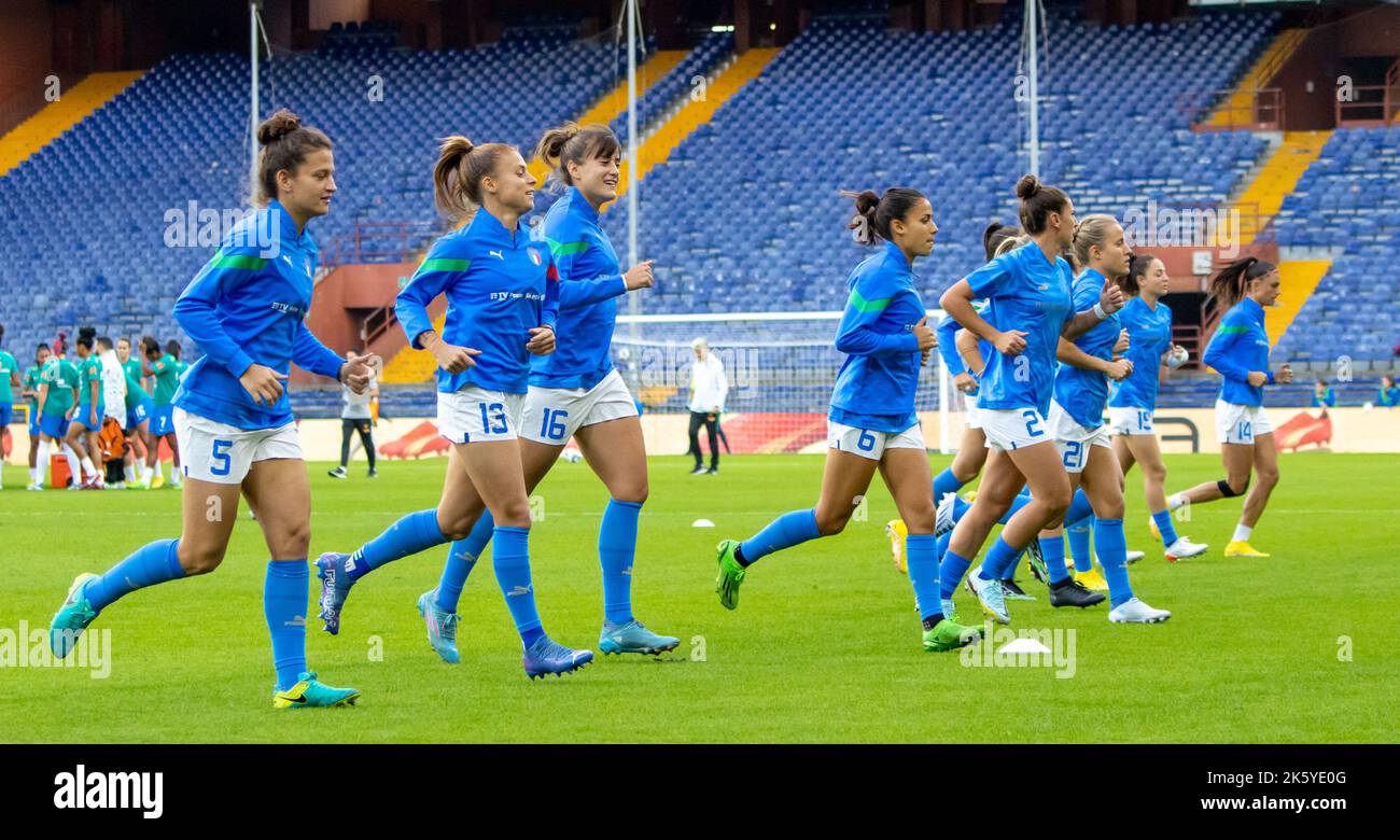 Luigi Ferraris stadium, Genova, Italy, October 10, 2022, Italy Warming ...
