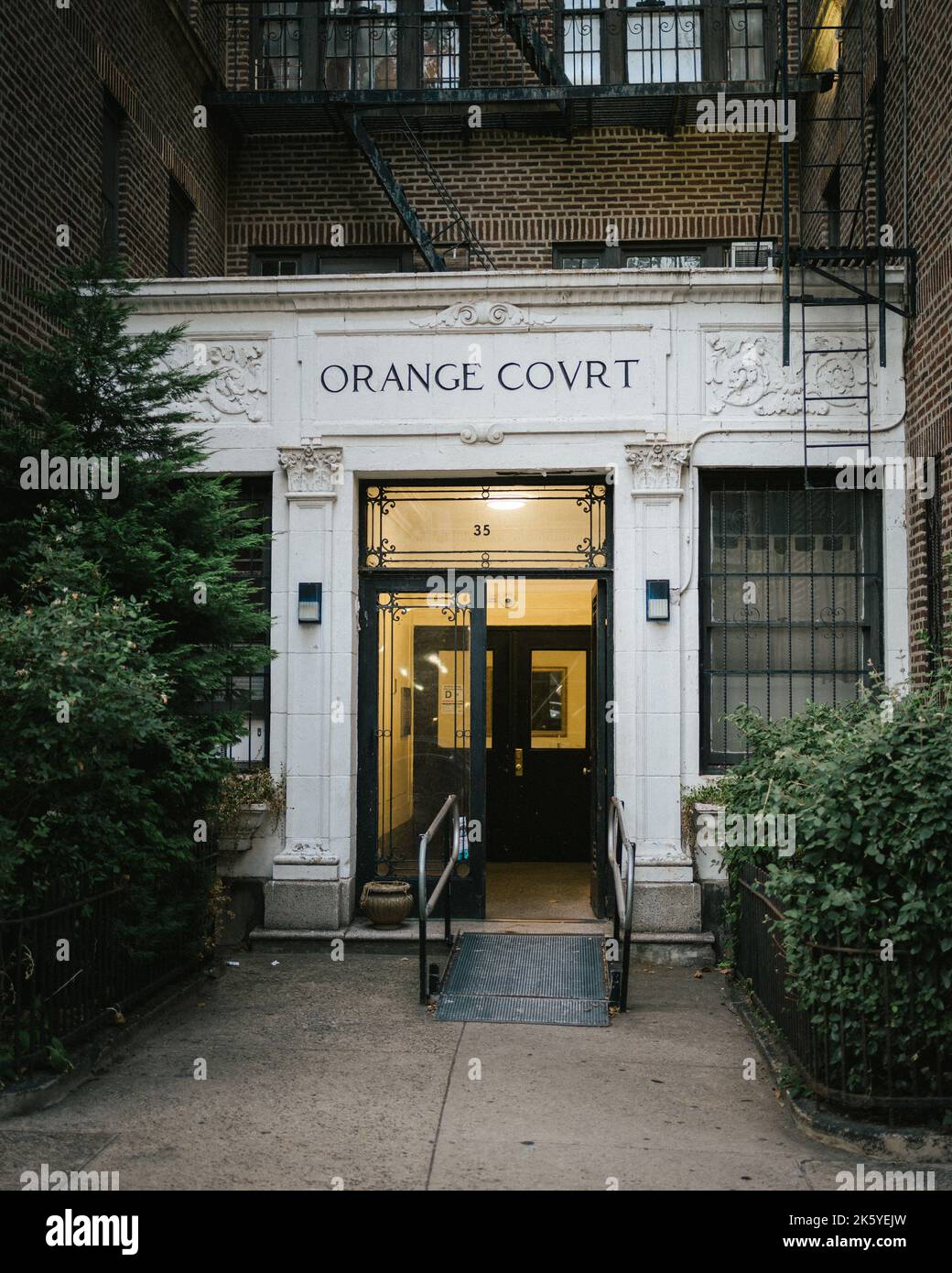 Orange Court architecture in Brooklyn Heights, Brooklyn, New York Stock ...