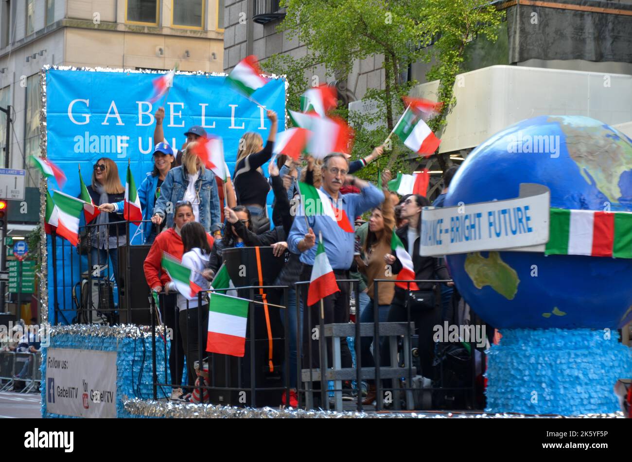 New York, United States. 10th Oct, 2022. Parade float at the Annual ...