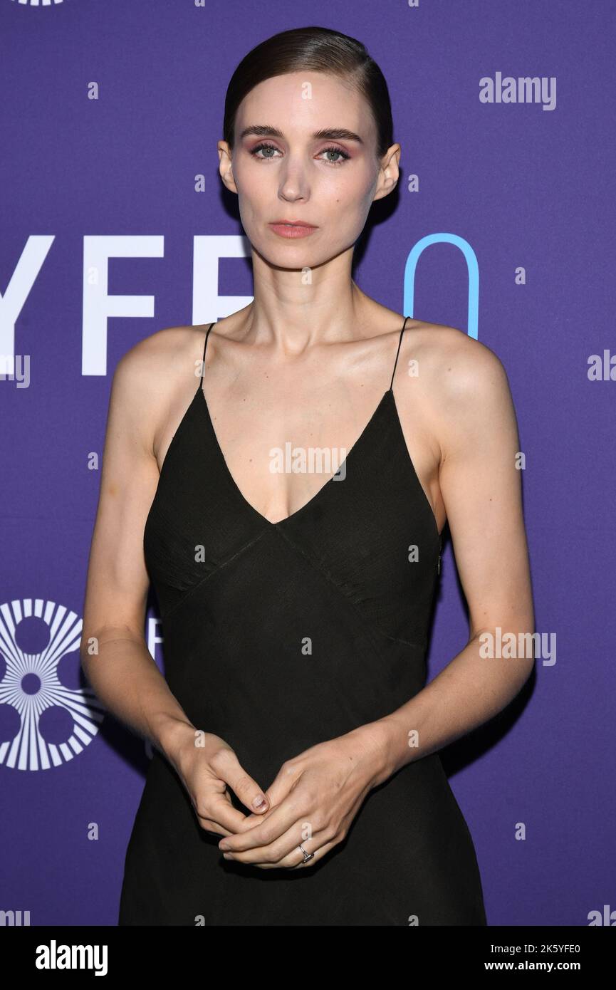 New York, USA. 10th Oct, 2022. Actress Rooney Mara walks the red carpet ...