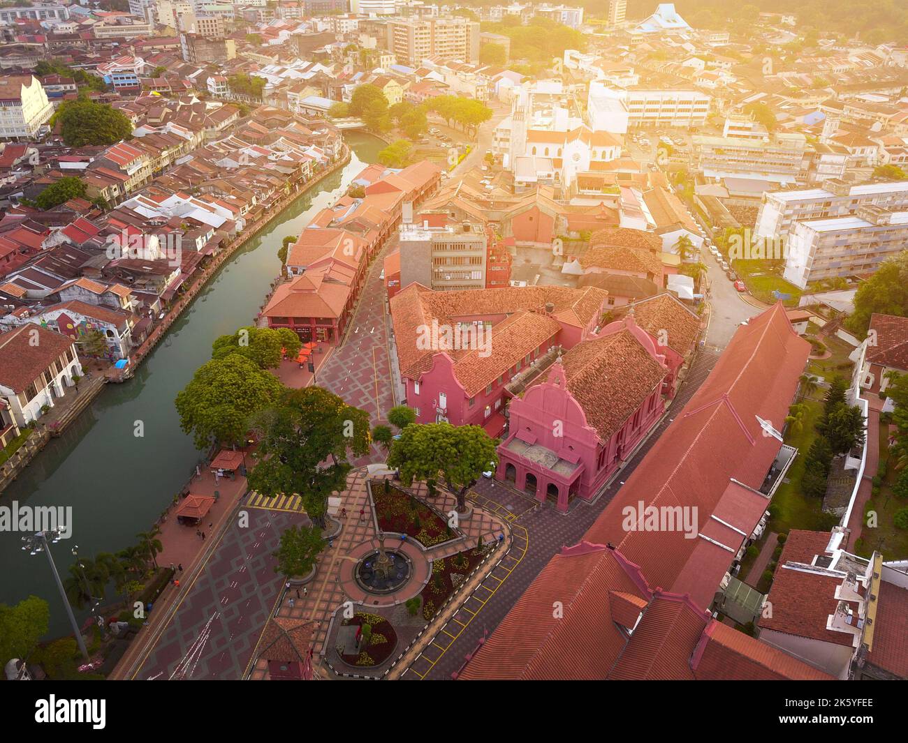 Aerial view of historical Malacca city during sunrise Stock Photo - Alamy