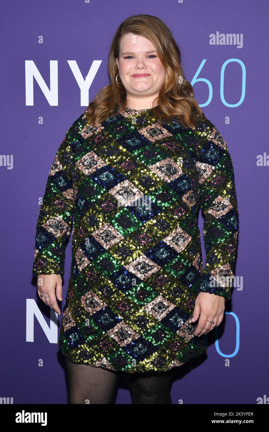 New York, NY, October 10, 2022. Michelle McLeod walks the red carpet ...