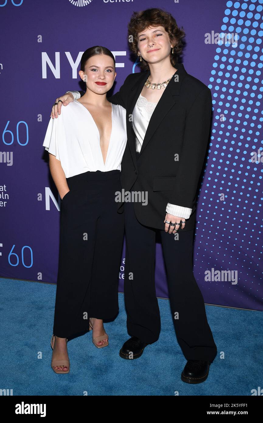 New York, NY, October 10, 2022. (L-R) Kate Hallett and Liv McNeil pose ...