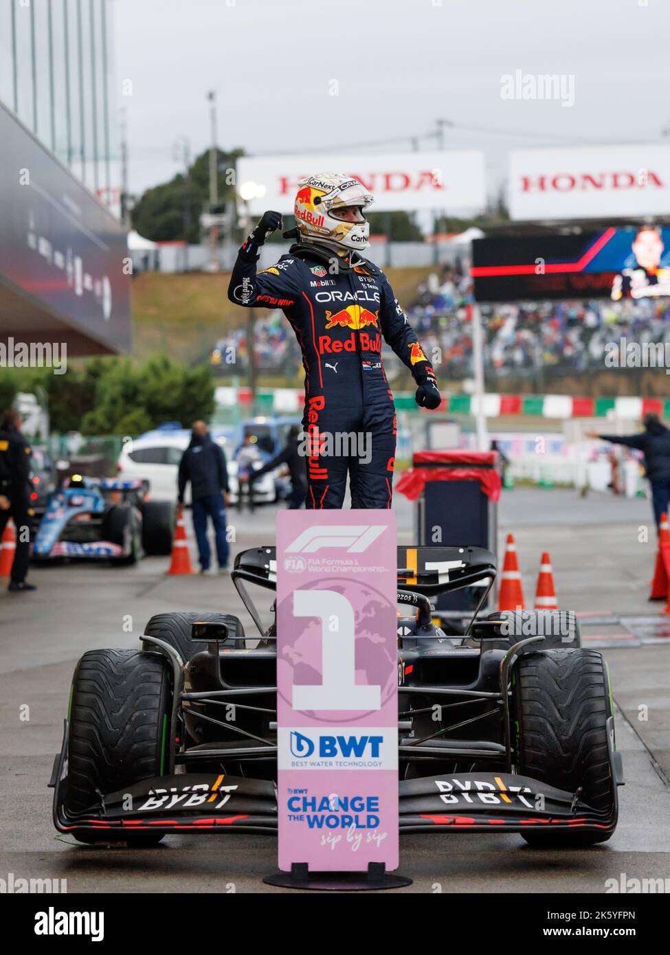SUZUKA, JAPAN, Suzuka Circuit, 9. October: Max Verstappen (NED) of team Red Bull wins the world ...