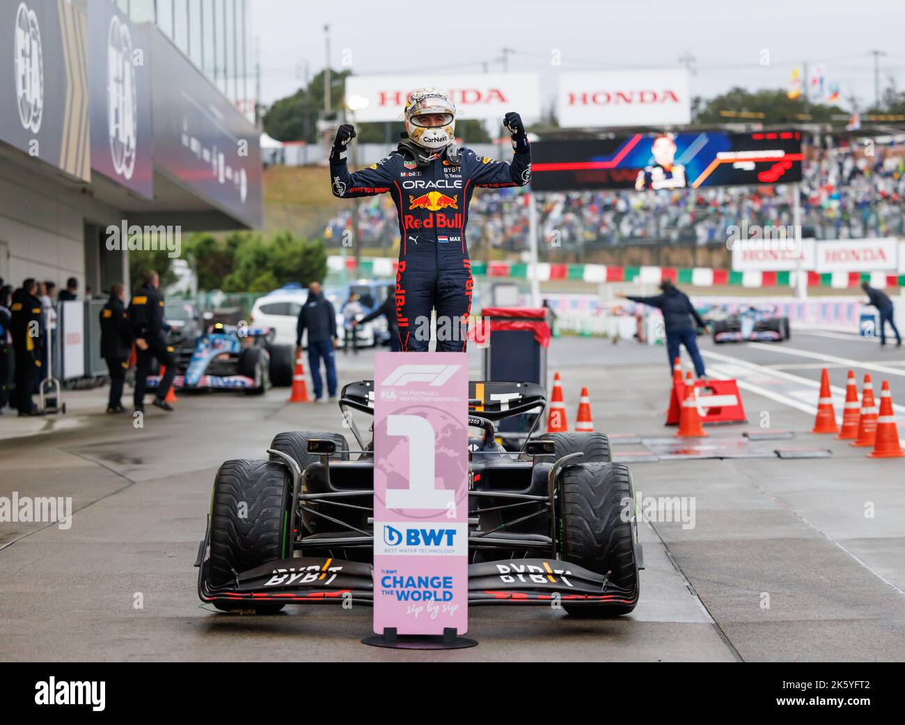 SUZUKA, JAPAN, Suzuka Circuit, 9. October: Max Verstappen (NED) of team Red Bull wins the world ...