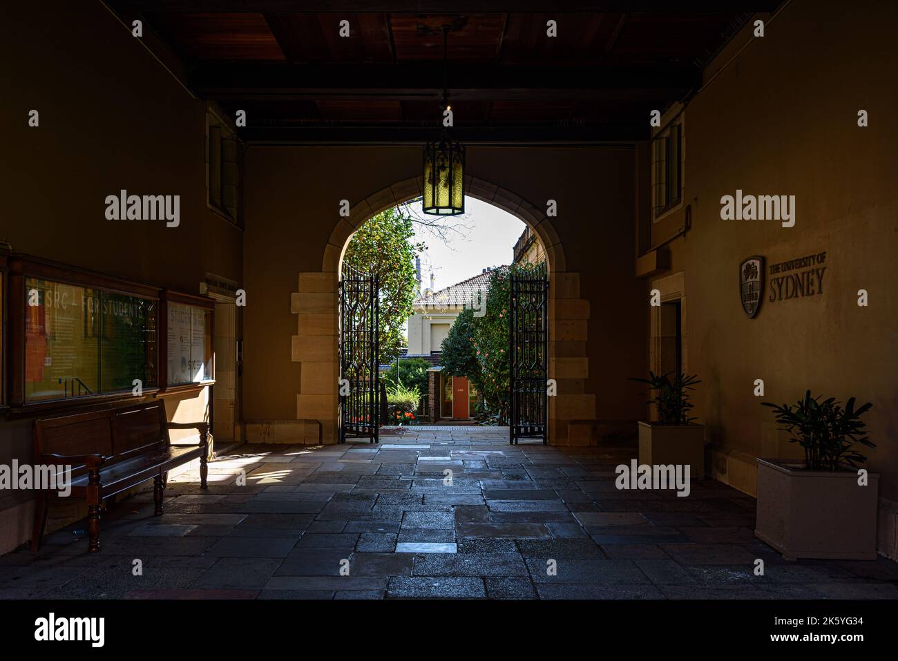 One of the gates to the University of Sydney Main Quadrangle Stock ...