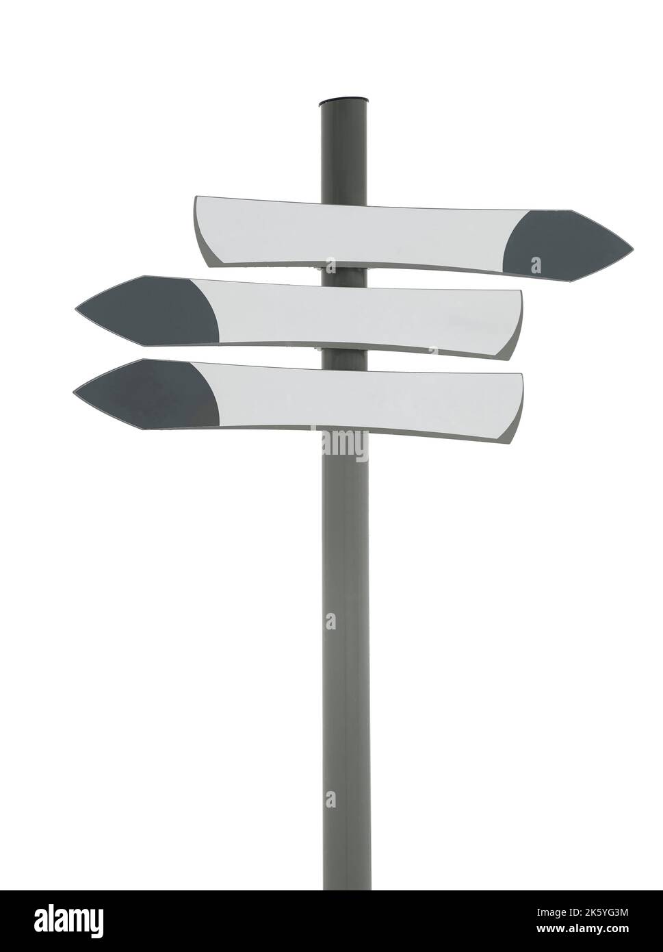 Direction signs blank boards Stock Photo - Alamy