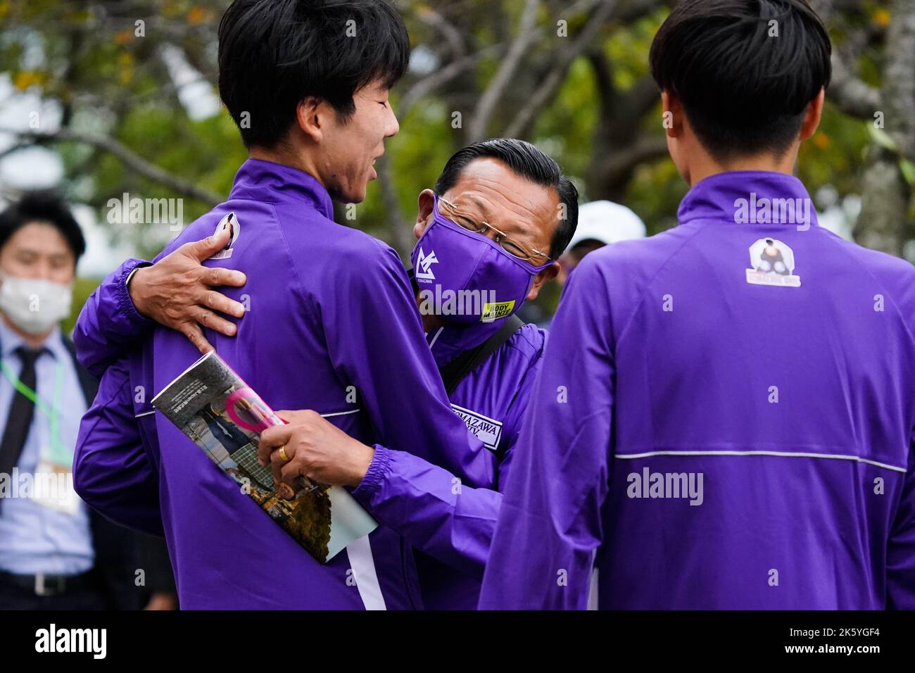 Izumo Japan. 10th Oct, 2022. (L-R) Ren Tazawa (), Hiroaki Oyagi ...