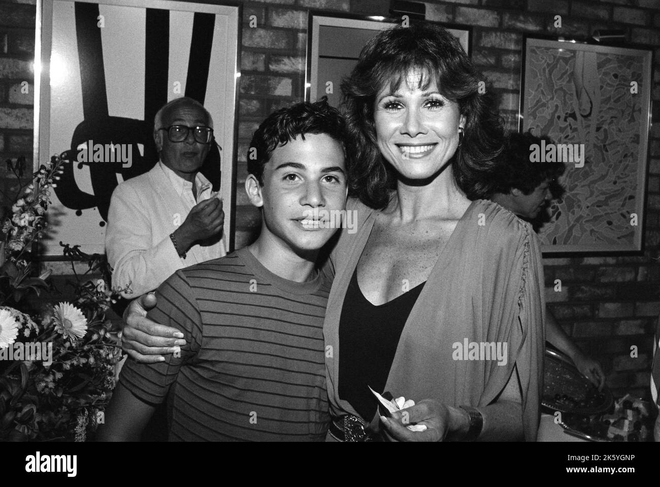 Michele Lee and son David Tarantino at the Family Feud All-Star prime ...