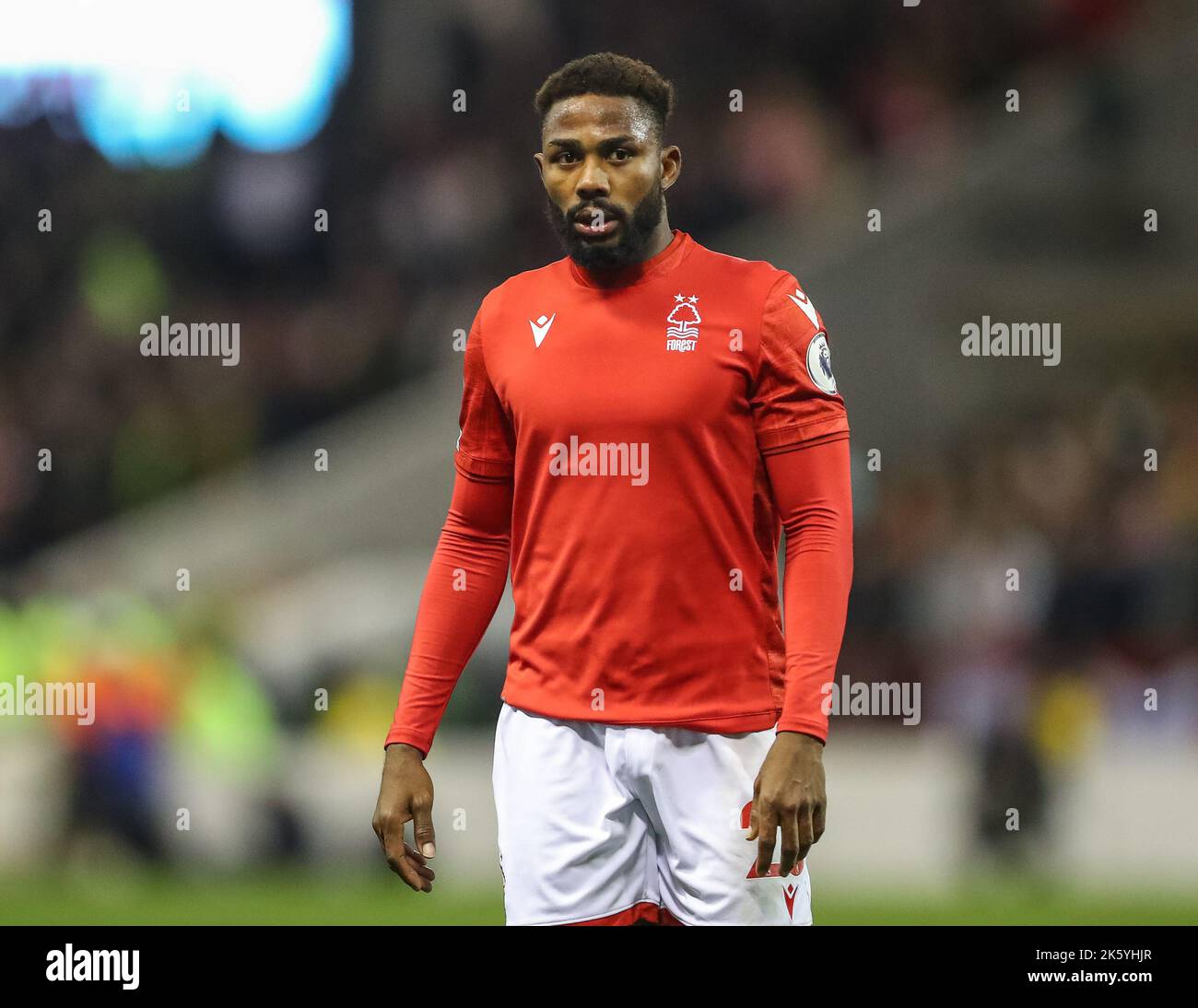 Emmanuel Dennis #25 of Nottingham Forest during the Premier League ...