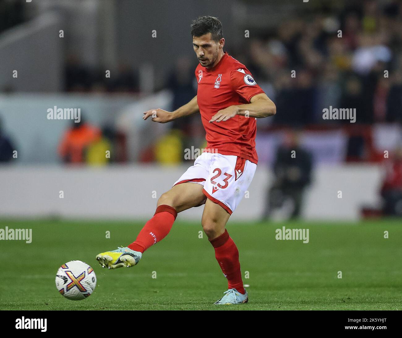 Remo Freuler #23 of Nottingham Forest passes the ball during the ...