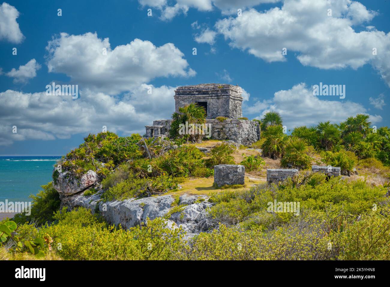 Structure 45, offertories on the hill near the beach, Mayan Ruins in ...