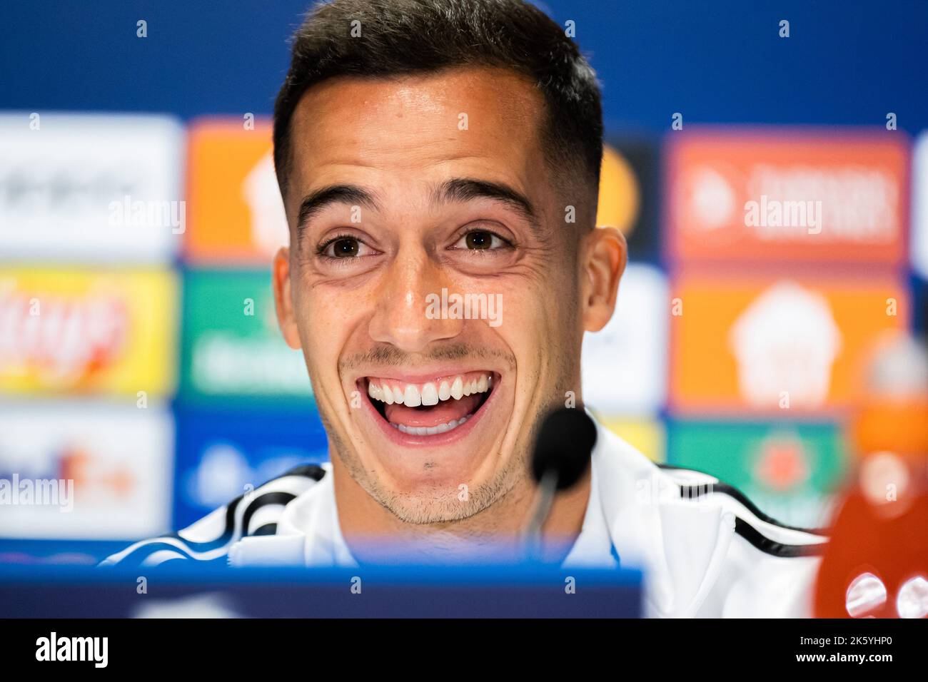 Warsaw, Poland. 10th Oct, 2022. Lucas Vazquez of Real Madrid smiles ...