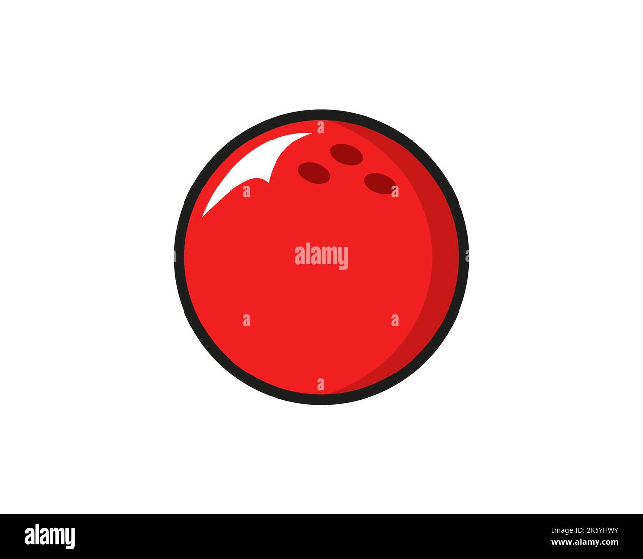 Bowling Logo. Bowling Ball Symbol With Red Color Vector Template Stock ...