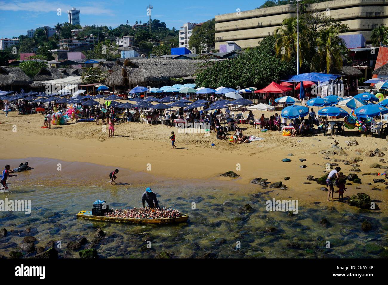 Acapulco; Mexico; Caleta Beach in Old Acapulco Stock Photo - Alamy