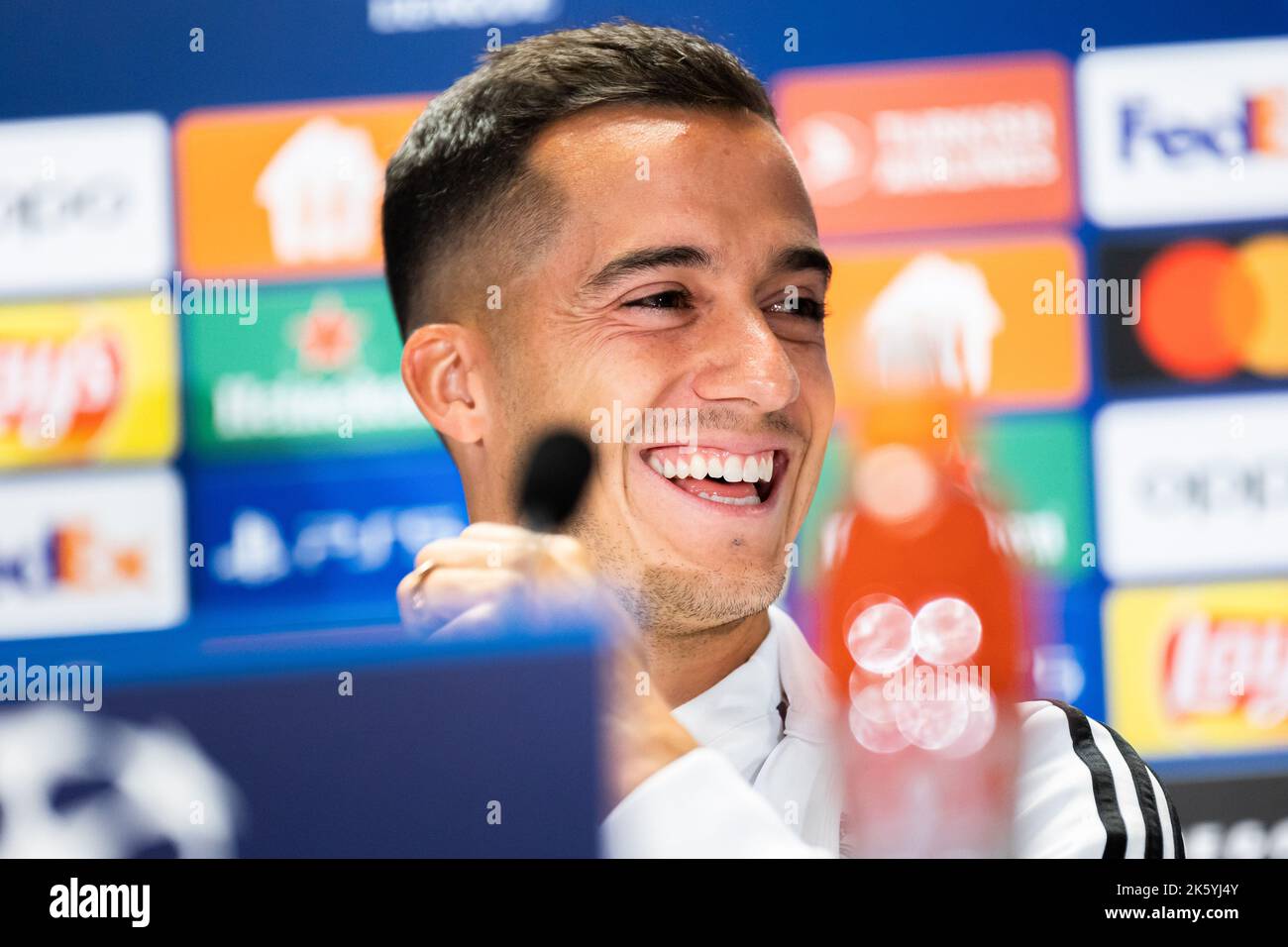Warsaw, Poland. 10th Oct, 2022. Lucas Vazquez of Real Madrid smiles ...
