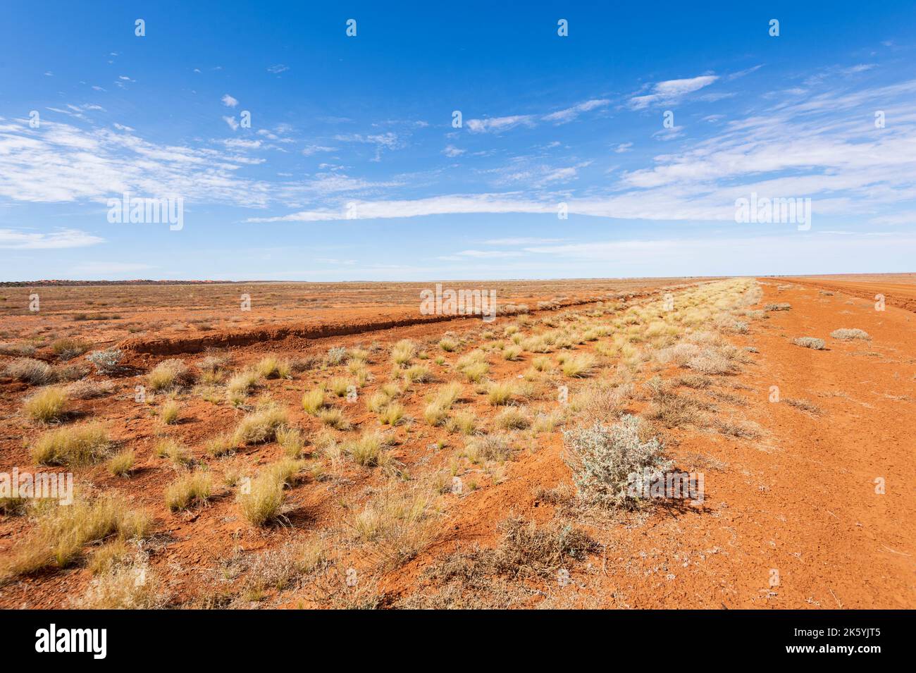View of the Binns Track, a remote dirt road on the edge of the Simpson ...